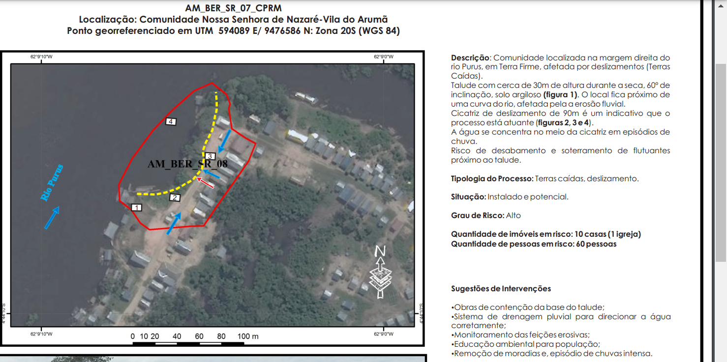 Relatório do CPRM alertava sobre risco em Beruri desde 2014 – Vocativo